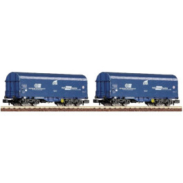 837901 2 piece set: Slide tarpaulin wagon, type Shimms, of the ÖBB.