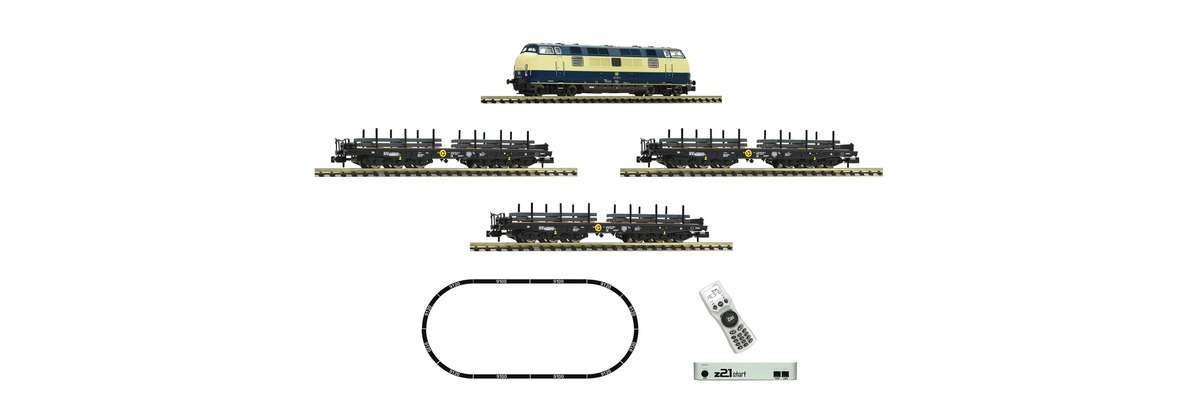 931902 z21 start digital set : Diesel locomotive class 221 with goods ...